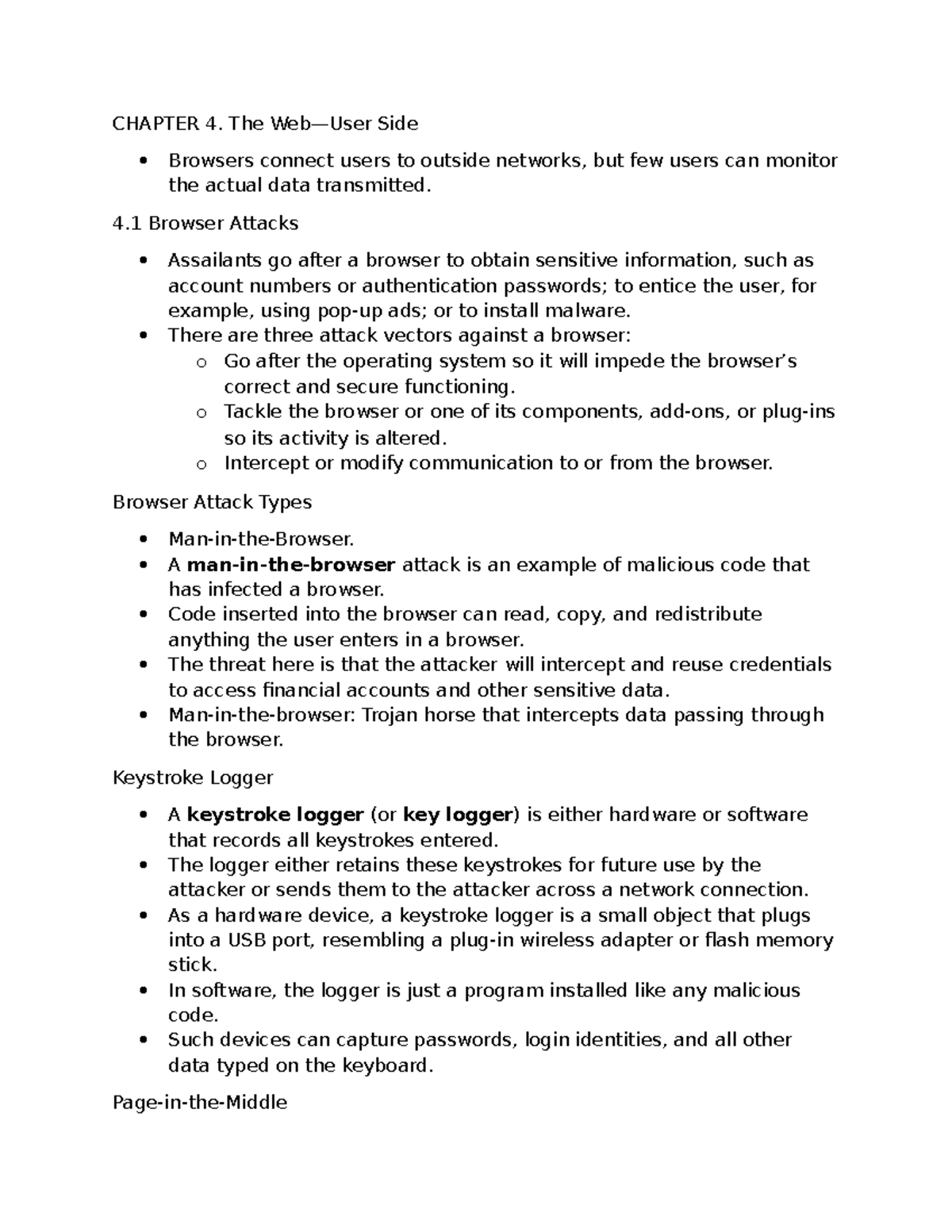 INF4831 Chapter 4 - Summary Information Security - CHAPTER 4. The Web ...