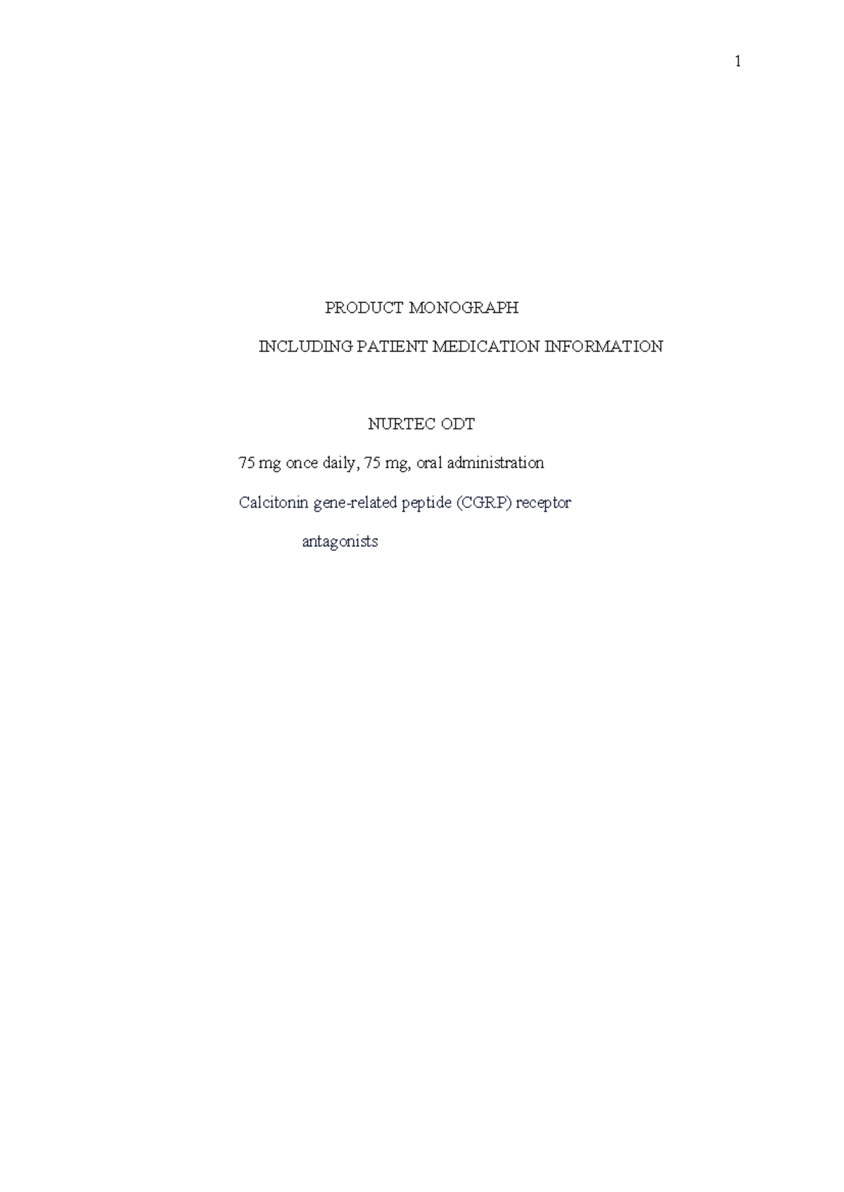 Product Monograph 1 - Entrepreneur - PRODUCT MONOGRAPH INCLUDING ...