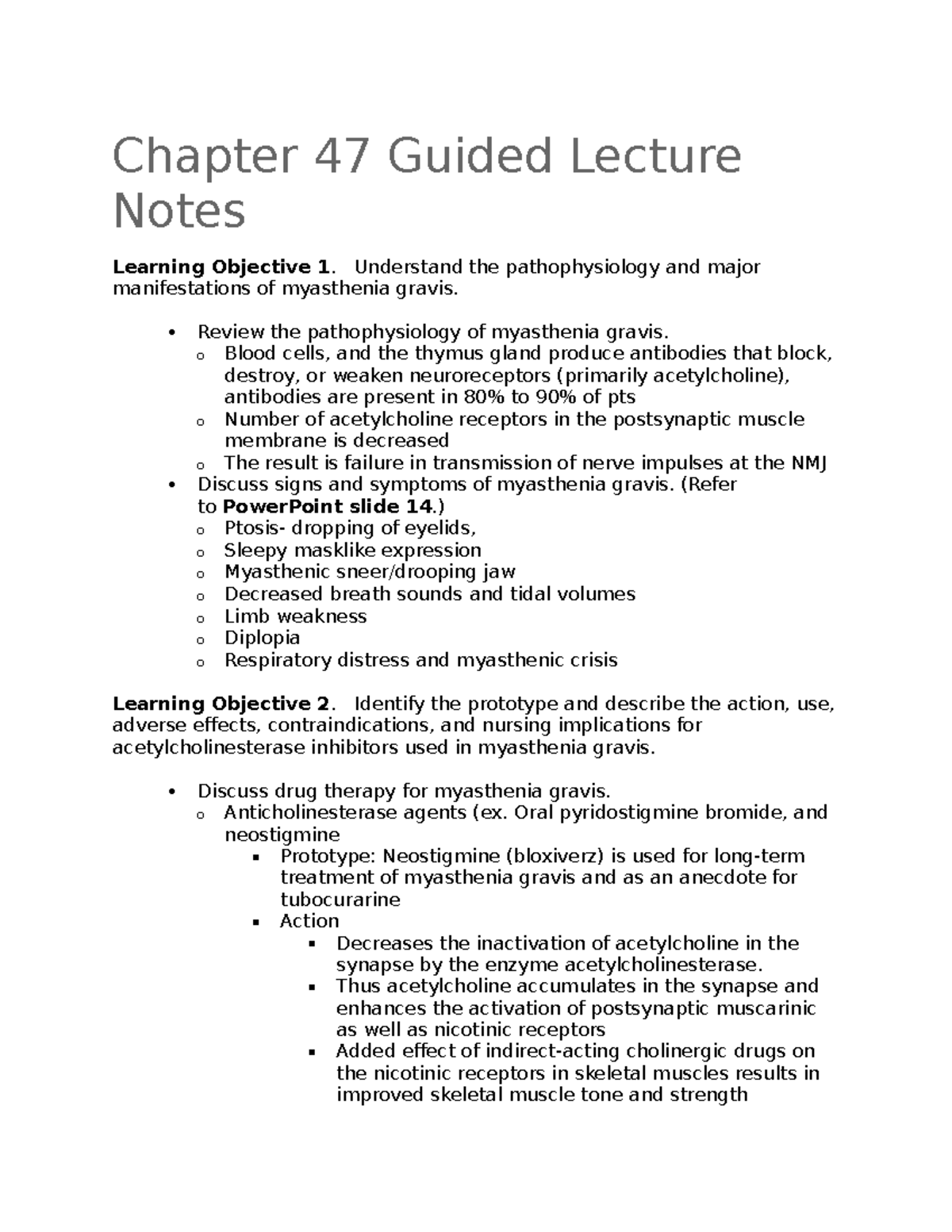 Chapter 47 Guided Lecture Notes - Chapter 47 Guided Lecture Notes ...