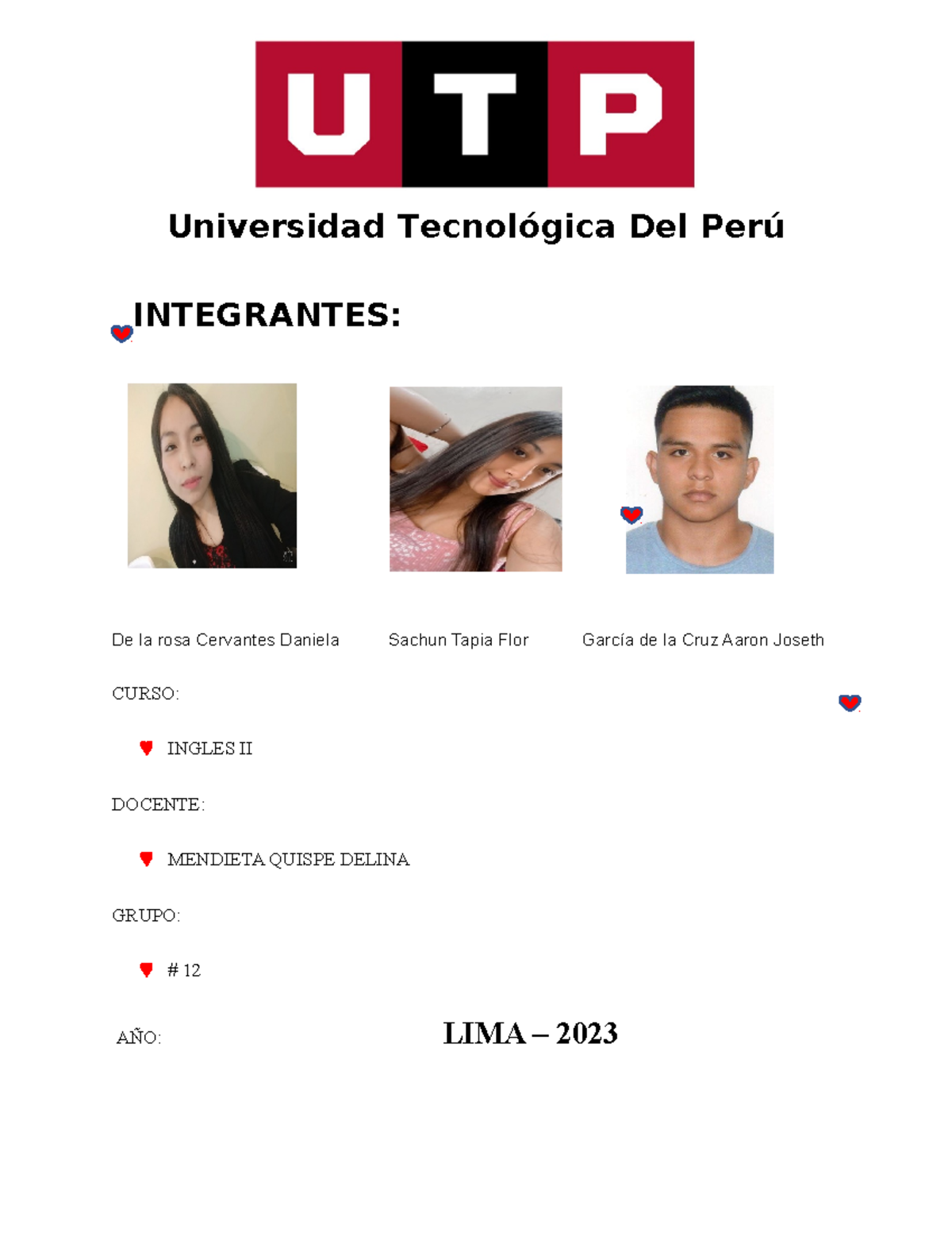 donde queda este lugar - Universidad Tecnológica Del Perú INTEGRANTES ...