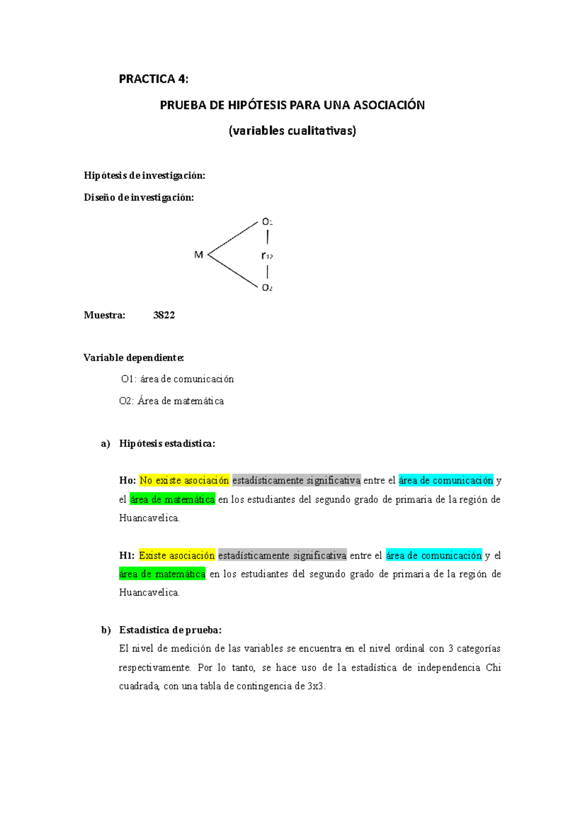 Practica 4 - estadistica - PRACTICA 4: PRUEBA DE HIPÓTESIS PARA UNA ...