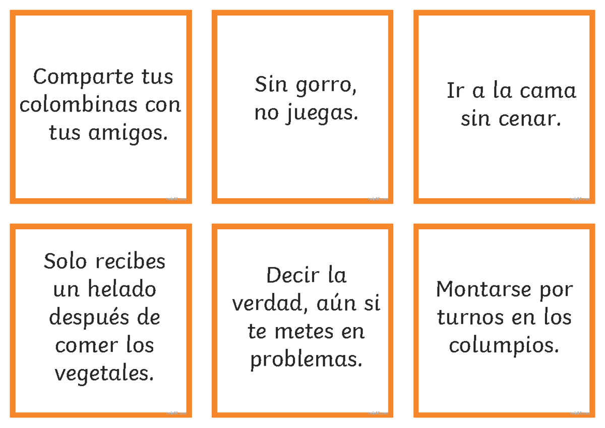 Juego de tarjetas justo o injusto tu decides - Comparte tus colombinas ...