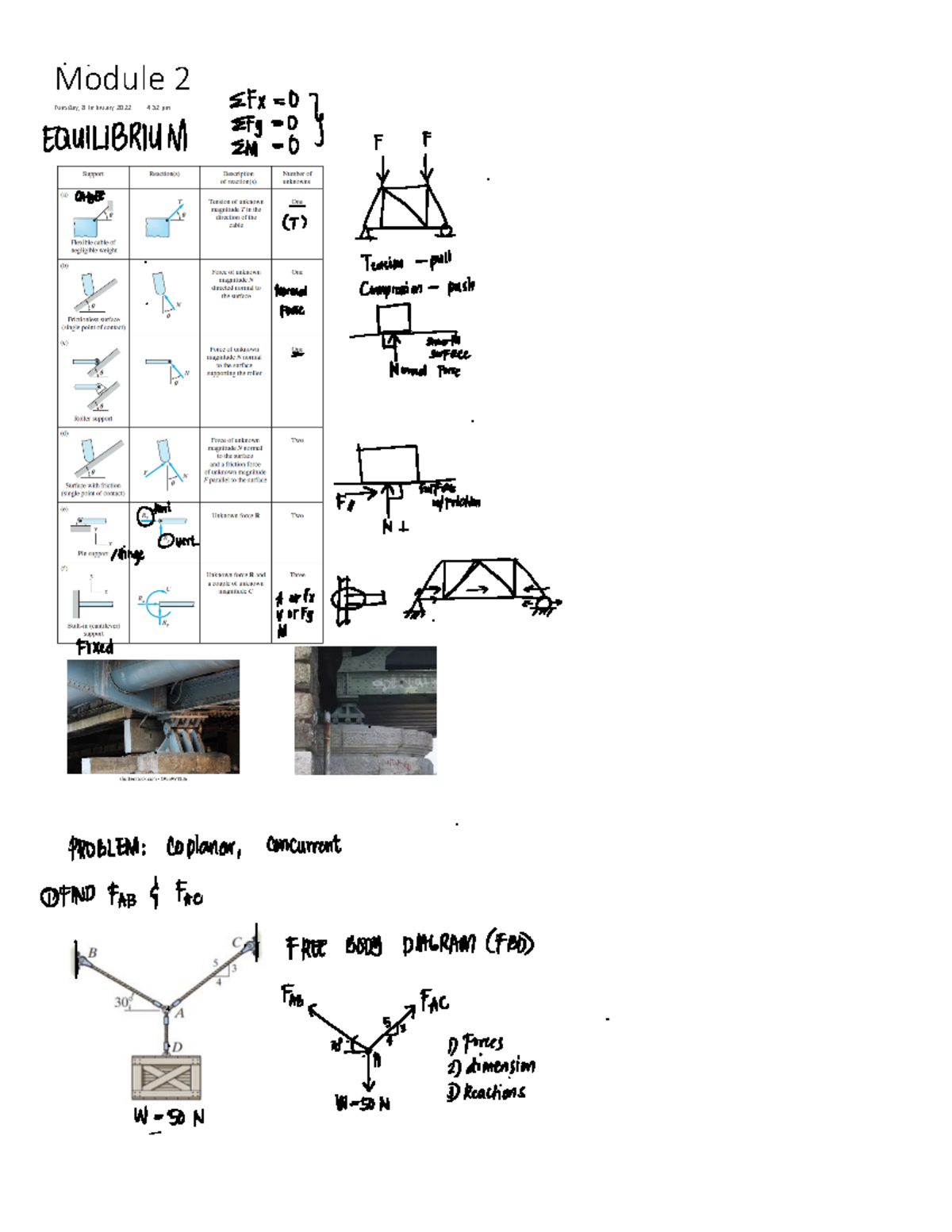 Module 2 - n/a - Statics Of Rigid Bodies - DŽĚƵůĞ Ϯ dƵĞƐĚĂLJ͕ Θ ...