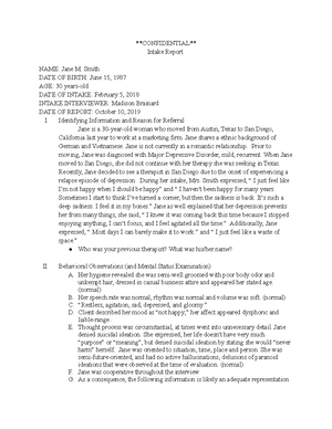 PSY 452 HW 2 - Homework - PSY 452 HW 2 For this assignment, my ...