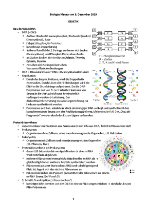Biologie Klausur zum Thema Genetik - Warning: TT: undefined function: 32 Biologie Klausur am 23 ...
