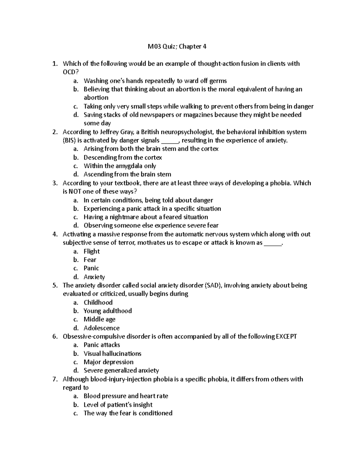 Quiz 4 study guide and answer key - M03 Quiz; Chapter 4 Which of the ...
