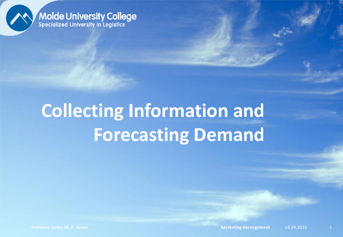 Session 3 Collecting Information and Marketing Research - Collecting ...