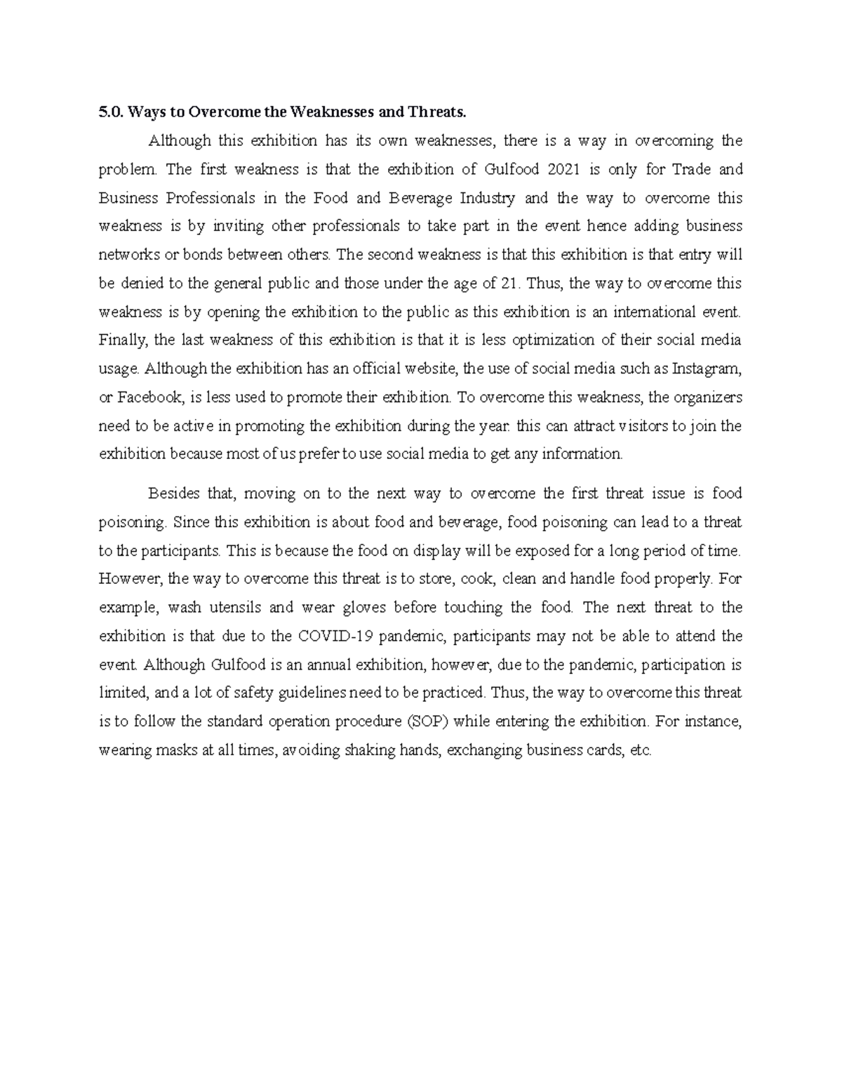 MICE Assgmnt 3 - mice - Ways to Overcome the Weaknesses and Threats ...