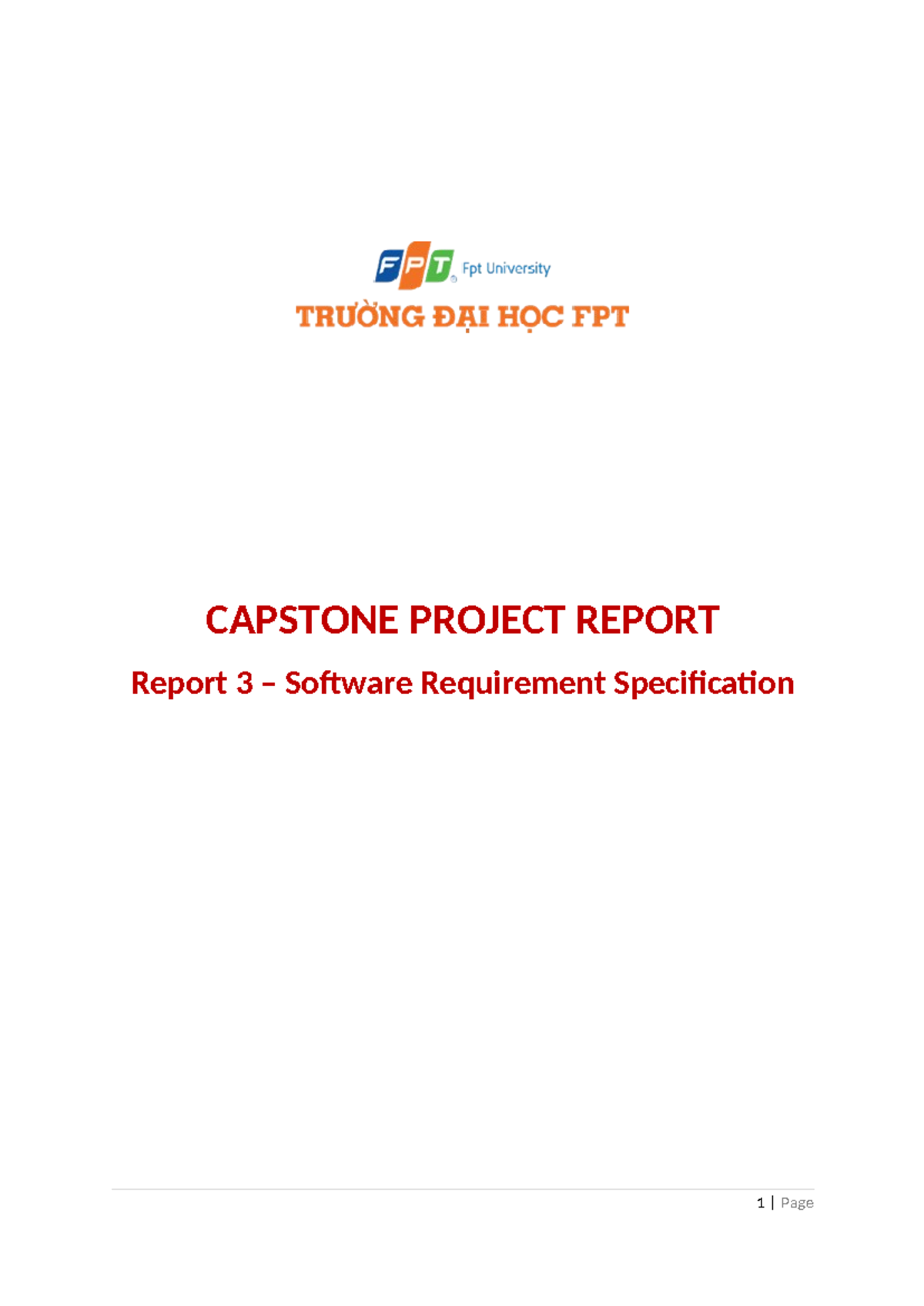 Report 3 Software Requirement Specification sample - CAPSTONE PROJECT ...