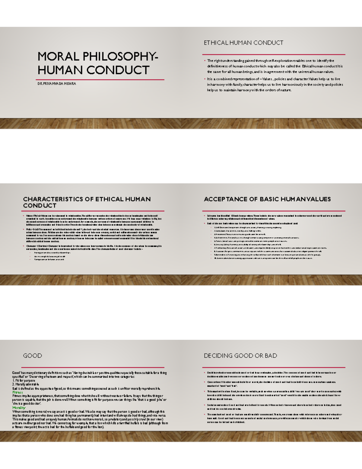 Unit 2 Moral Philosophy - MORAL PHILOSOPHY- HUMAN CONDUCT DR ...