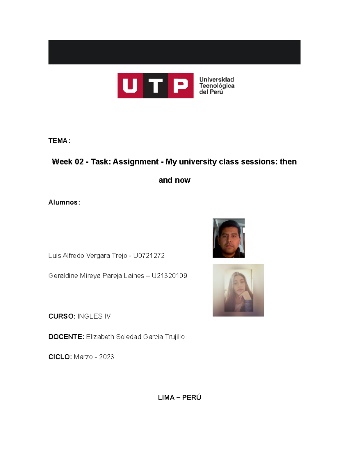 Week 03 Task Assignment A job interview - TEMA: Week 02 - Task ...