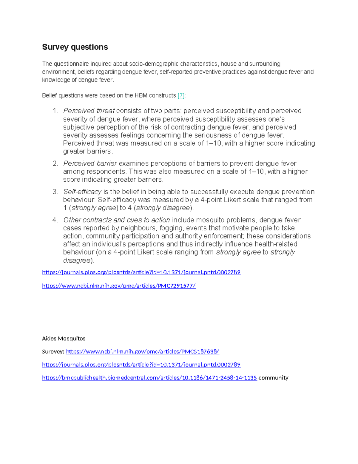 Survey questions - Survey questions The questionnaire inquired about ...