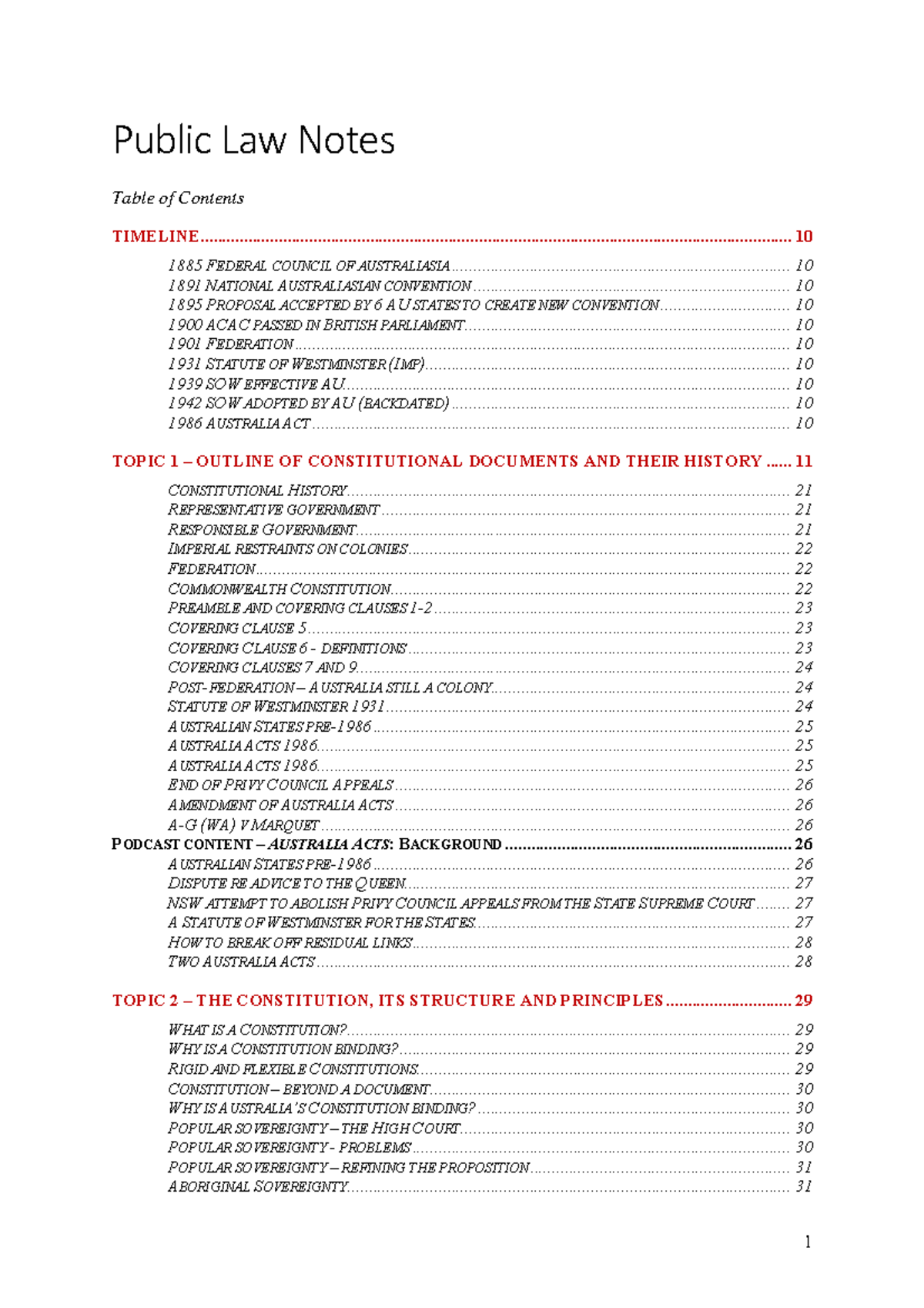 Public-Law-Notes - Materials - PuďliĐ Law Notes TIMELINE Table of ...