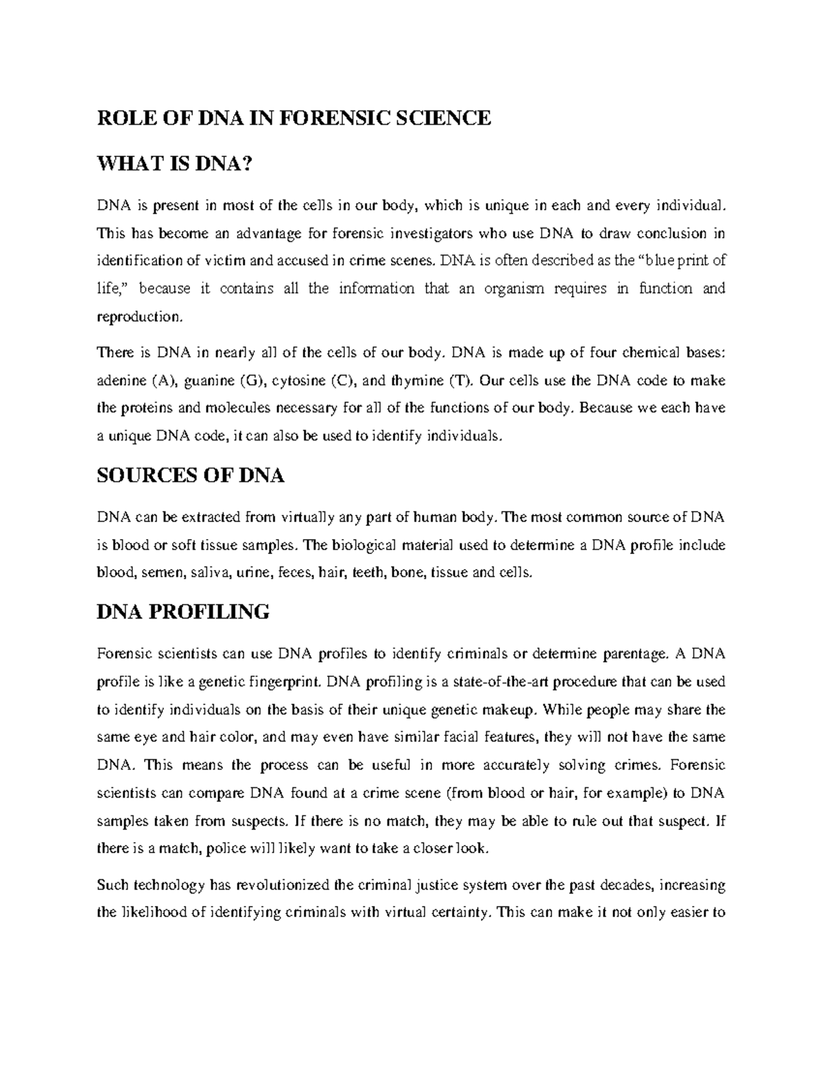 Presentation 2nd part - best assignment and of good information - ROLE ...