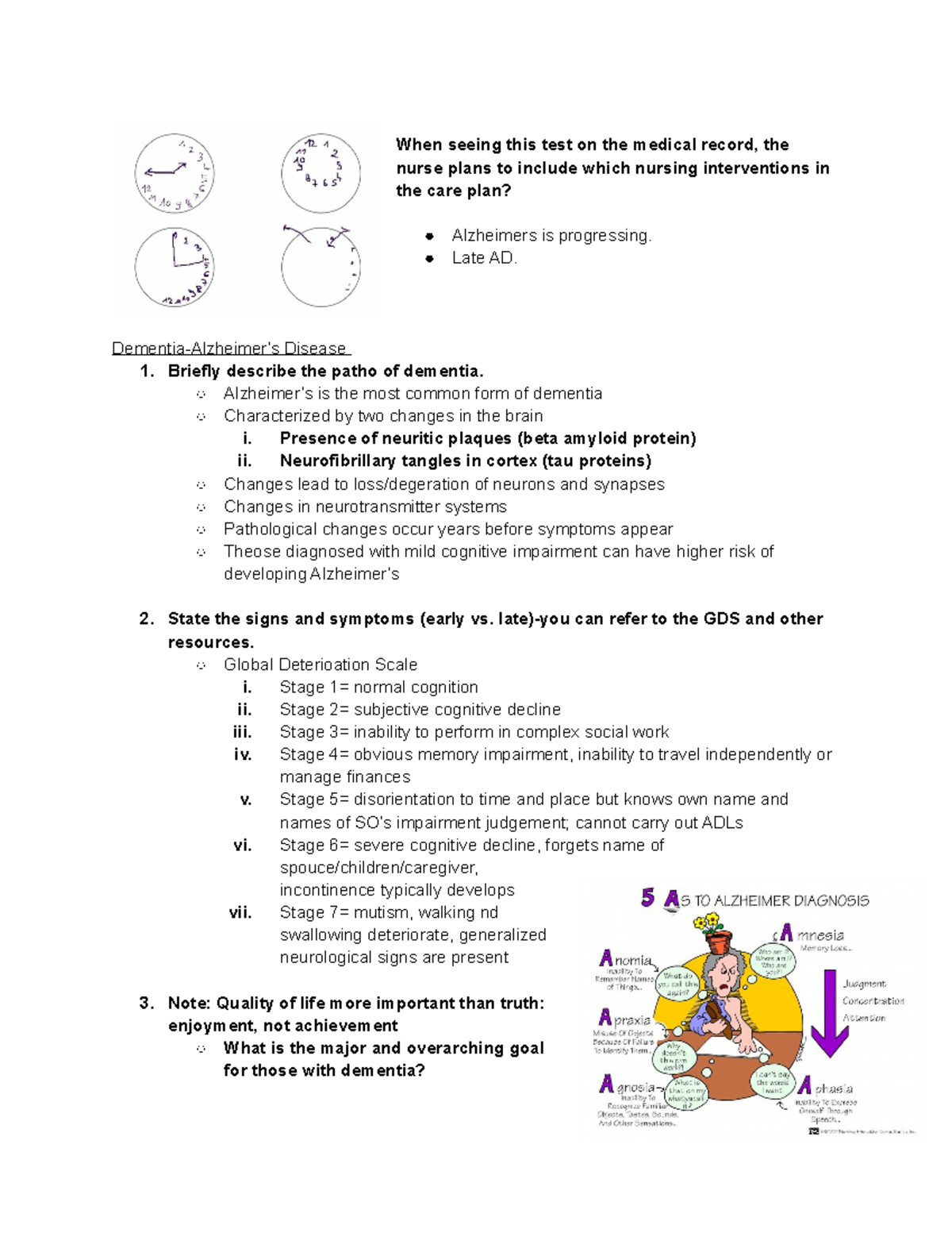 Older Adult (413) Midterm Study Guide - When seeing this test on the ...
