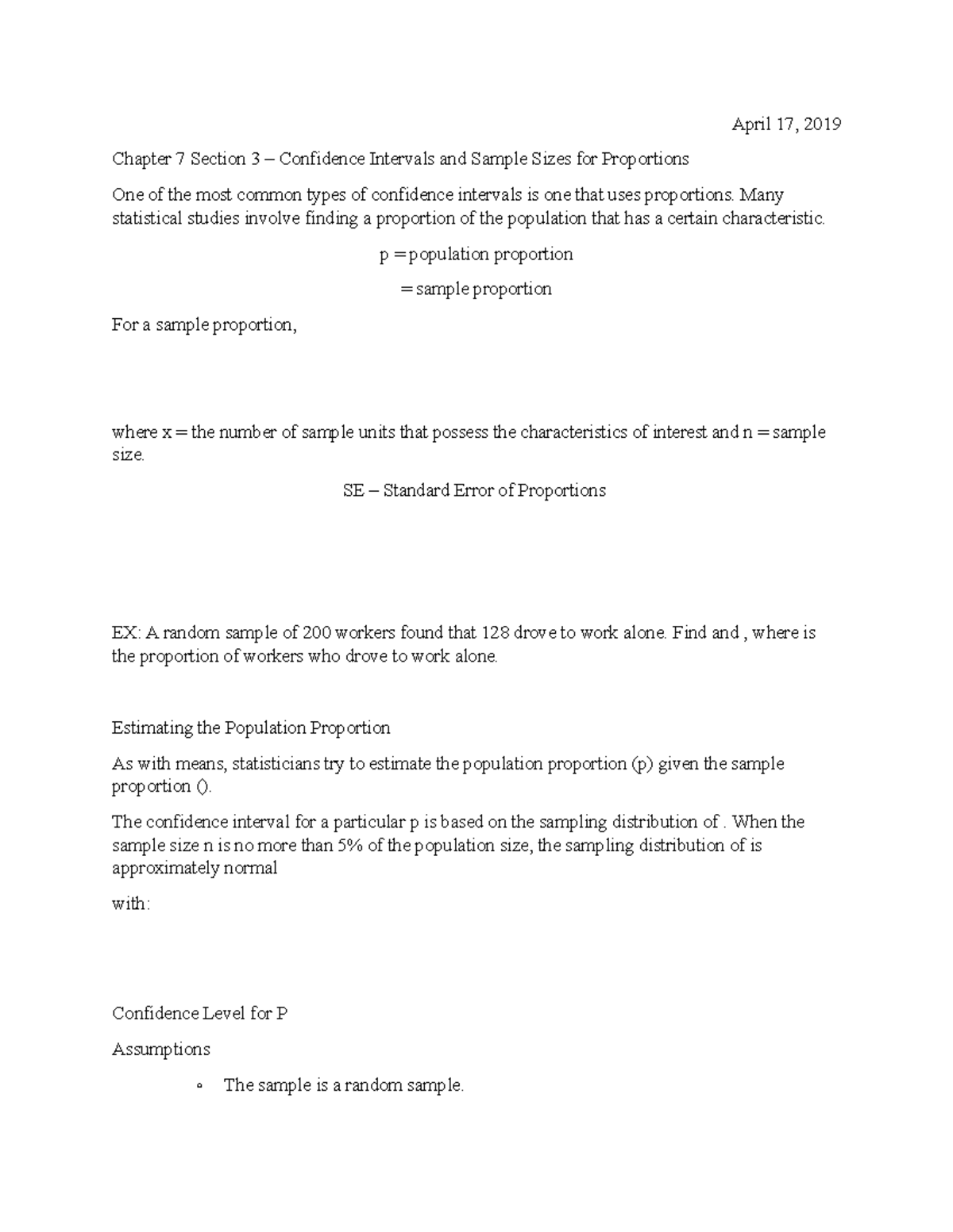 Chapter 7 Section 3 Notes - April 17, 2019 Chapter 7 Section 3 ...