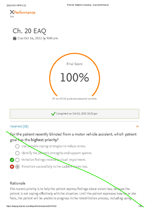 Ch. 56 Increased Intracranial Pressure EAQ - 2023/4/25 晚上10:40 Elsevier ...