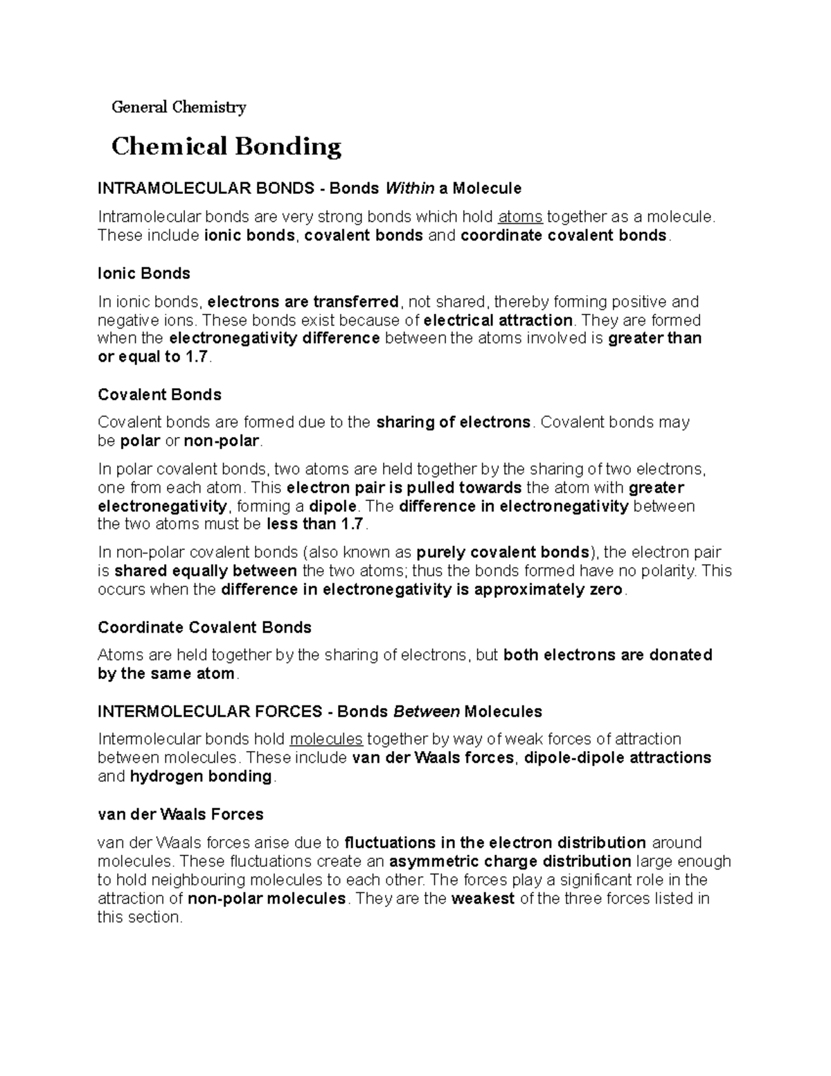 CB - This is coursework for General Chemistry. There are answers ...