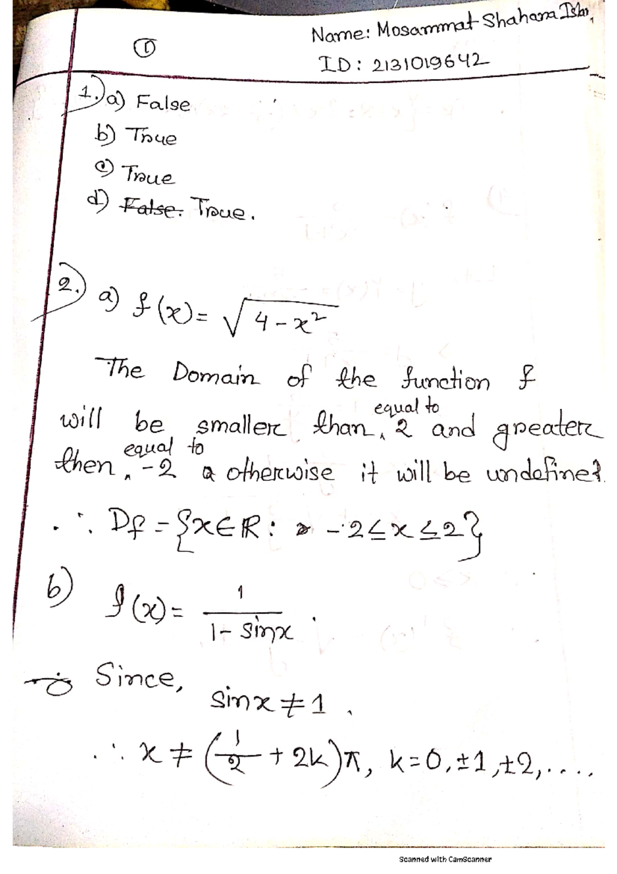 Quiz01 - quiz - Calculus - Studocu