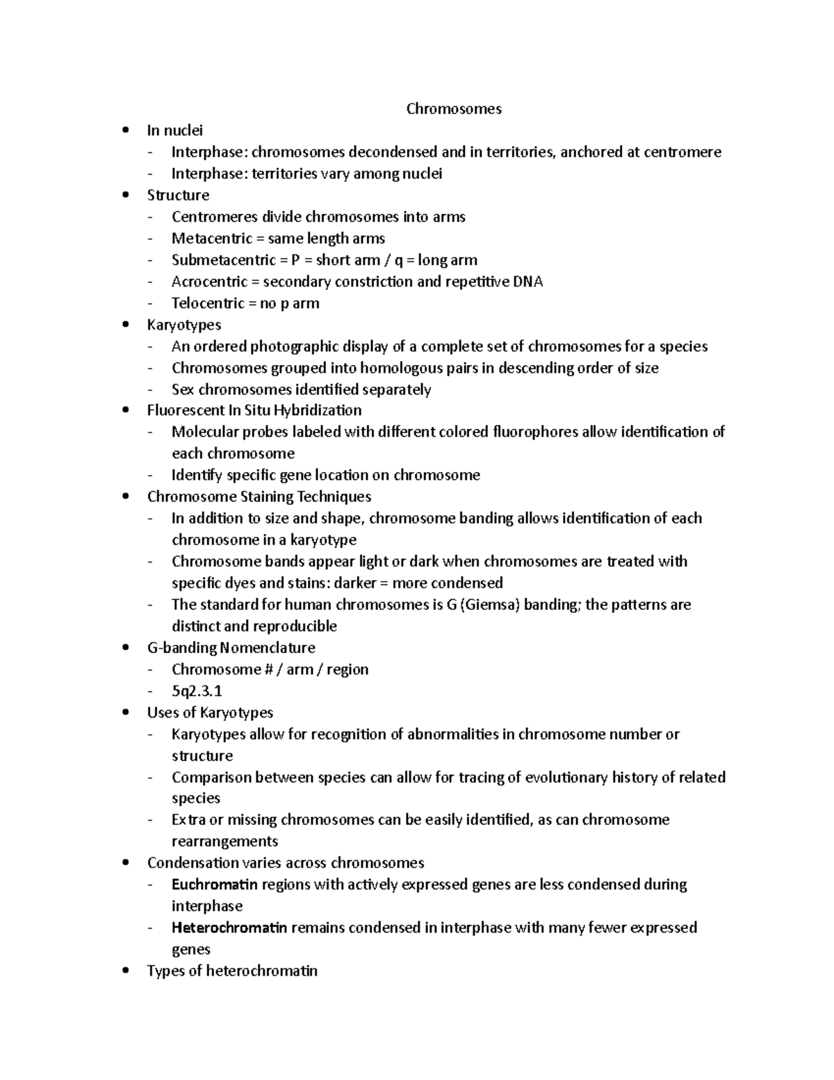 Chromosomes - This class was taught by Dr, Haney. - Chromosomes In ...