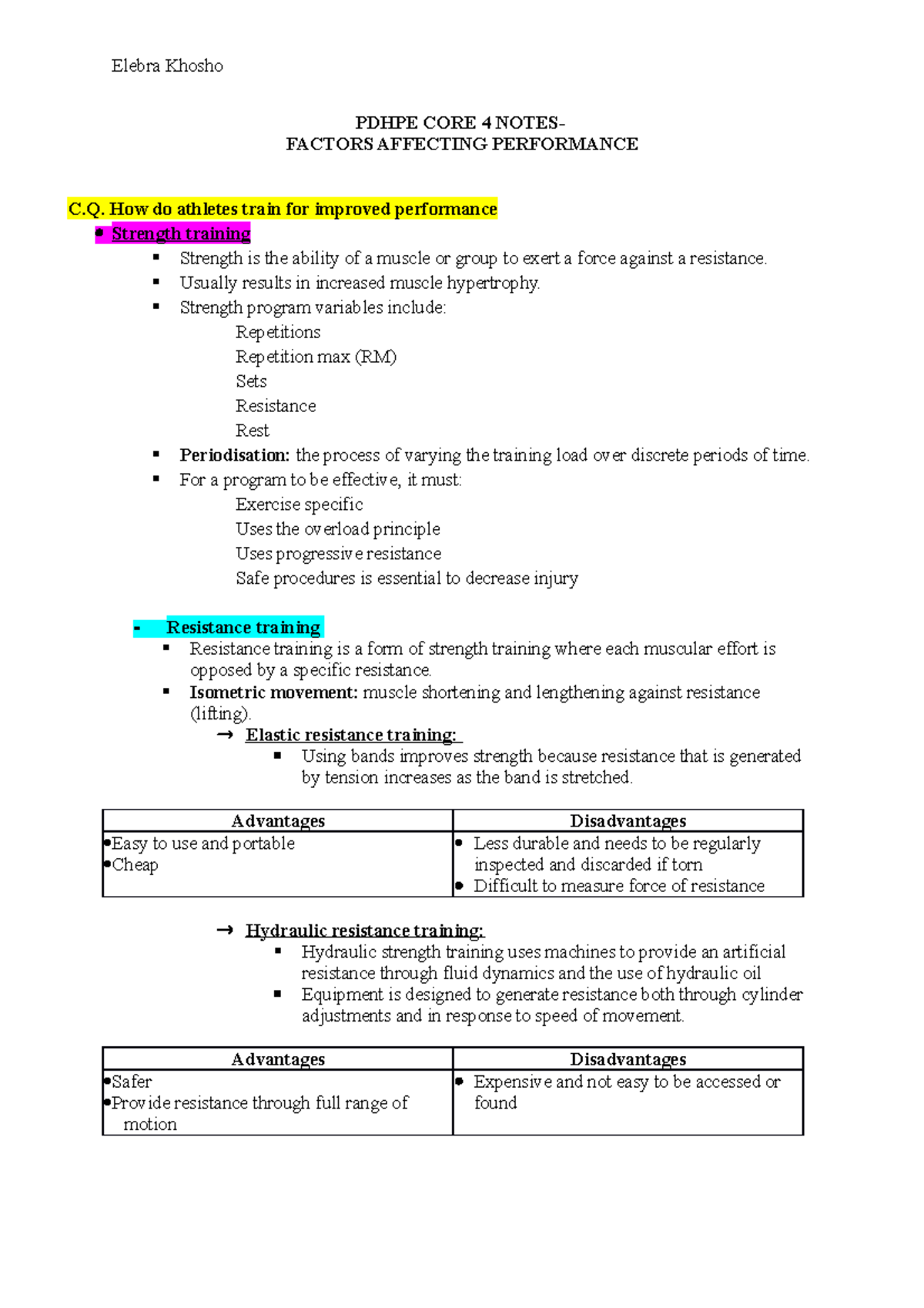 PE CORE 4 Notes - CORE 4 summary of syllabus + content knowledge ...