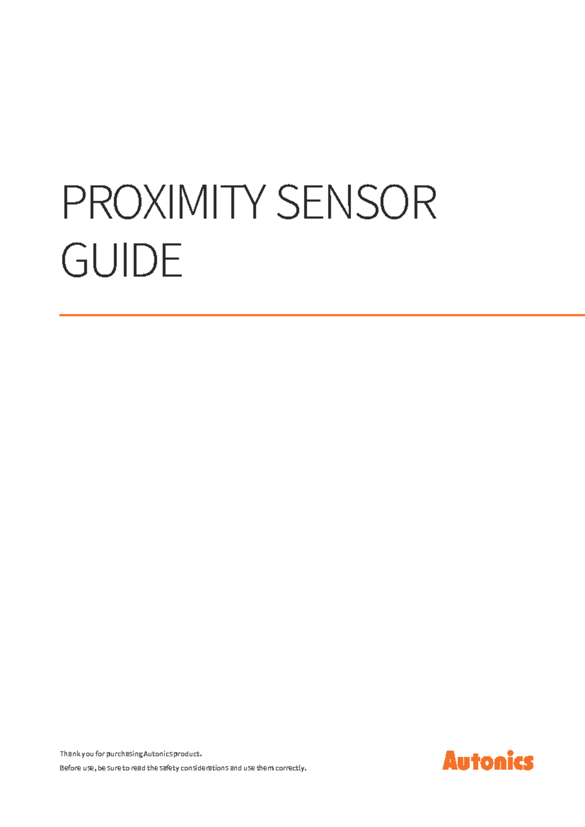 Proximity Sensor Guide EN 20230317 W - PROXIMITY SENSOR GUIDE ...