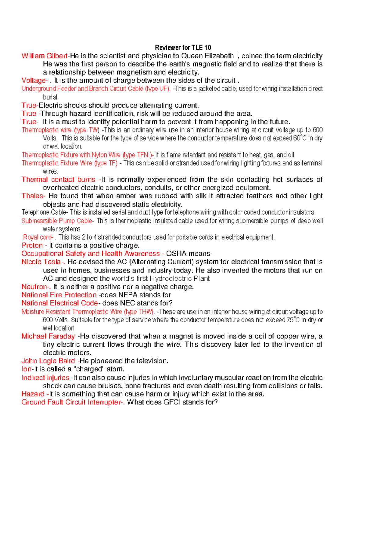 Reviewer for TLE 10 - help us to study well - Reviewer for TLE 10 ...