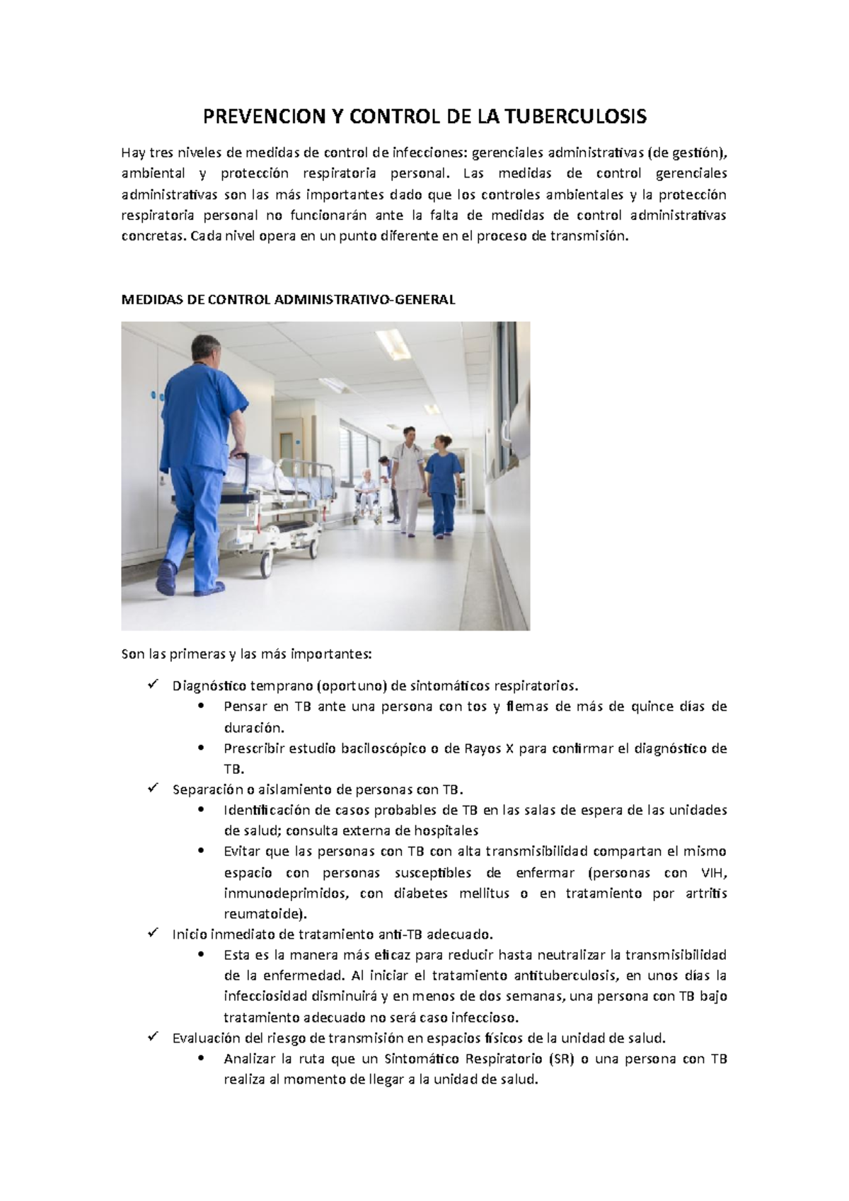 Prevencion Y Control DE LA Tuberculosis - PREVENCION Y CONTROL DE LA ...