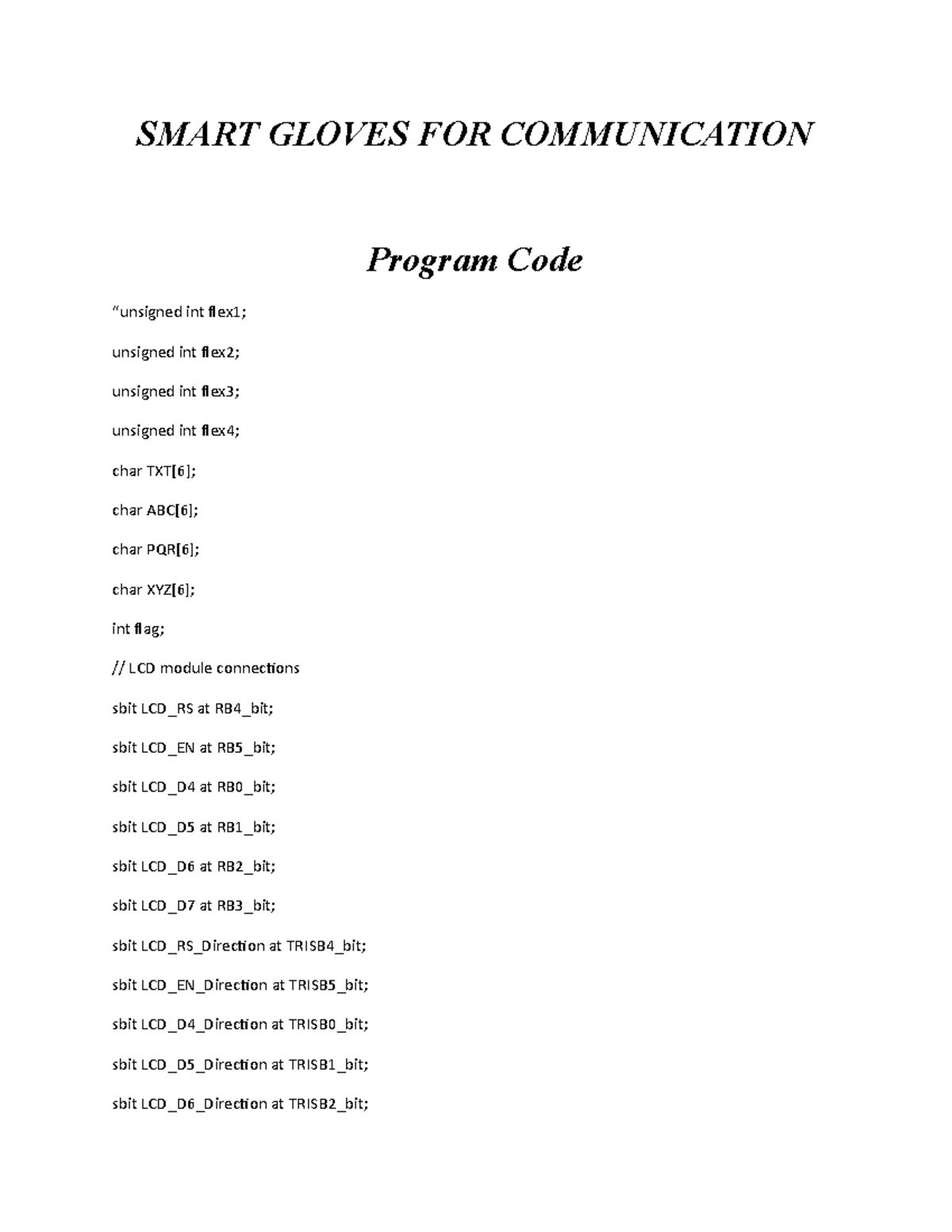 Smart Gloves for Communication Code - SMART GLOVES FOR COMMUNICATION ...