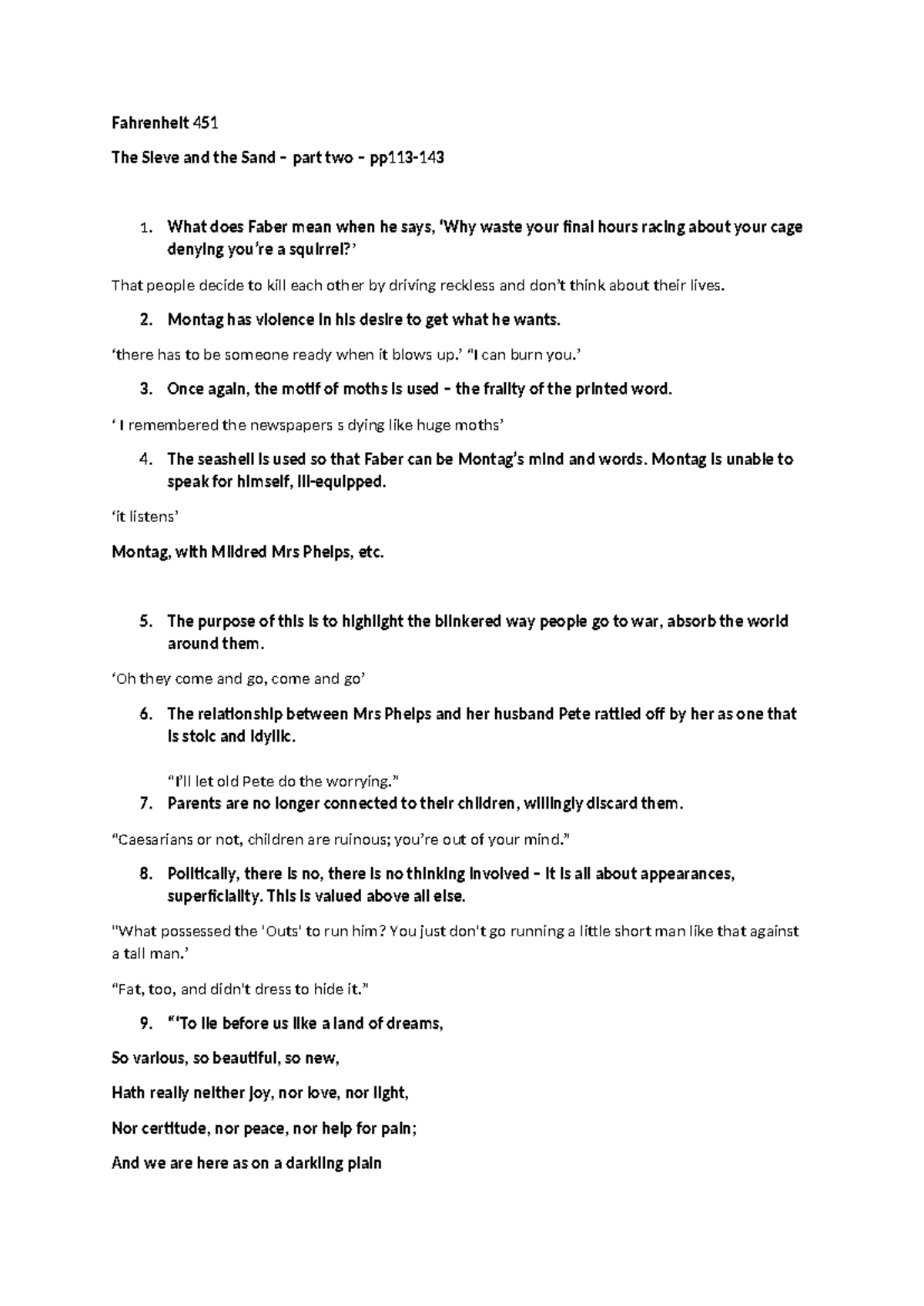 F451 the sieve and the sand part 2 - Fahrenheit 451 The Sieve and the ...