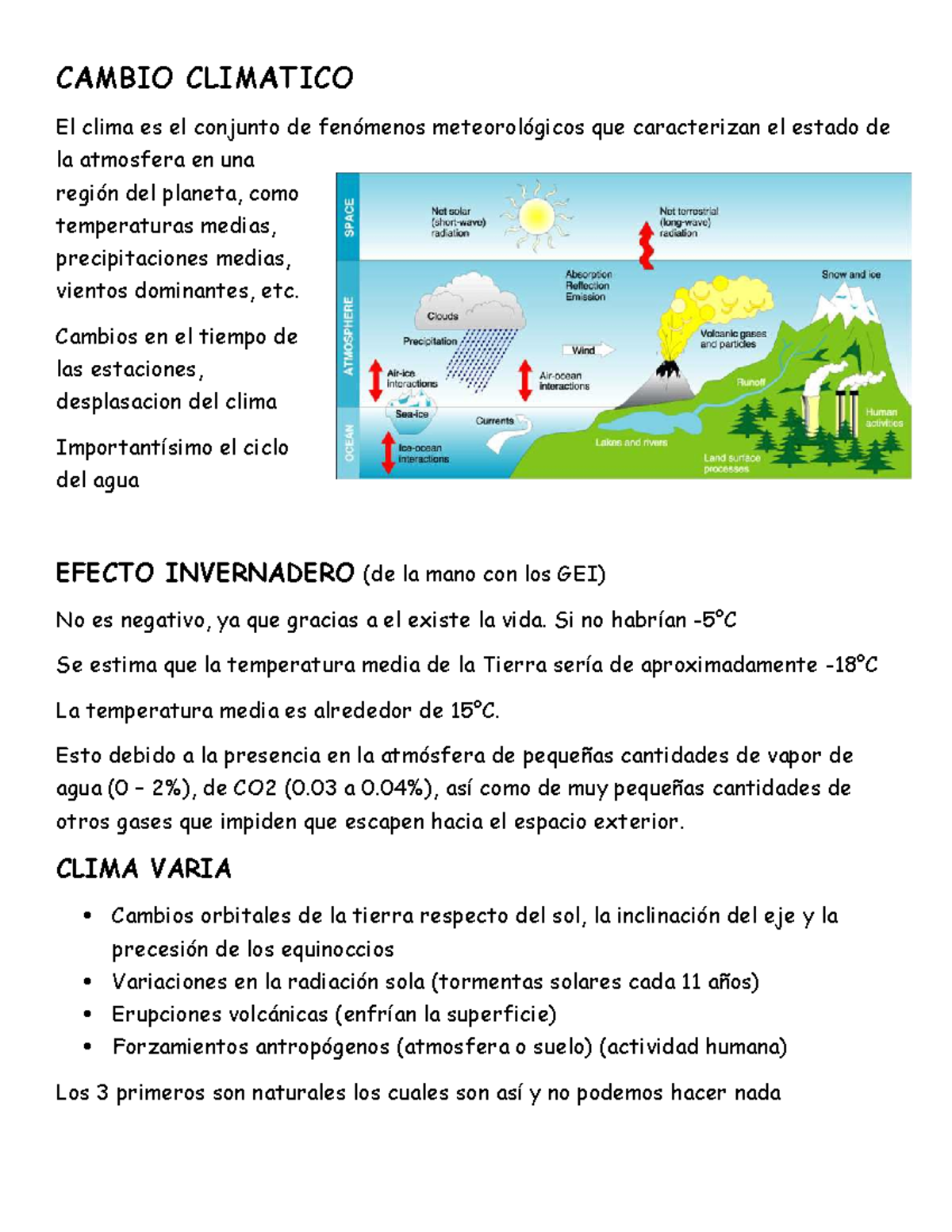 Clase 3 - CAMBIO CLIMATICO El clima es el conjunto de fenómenos ...