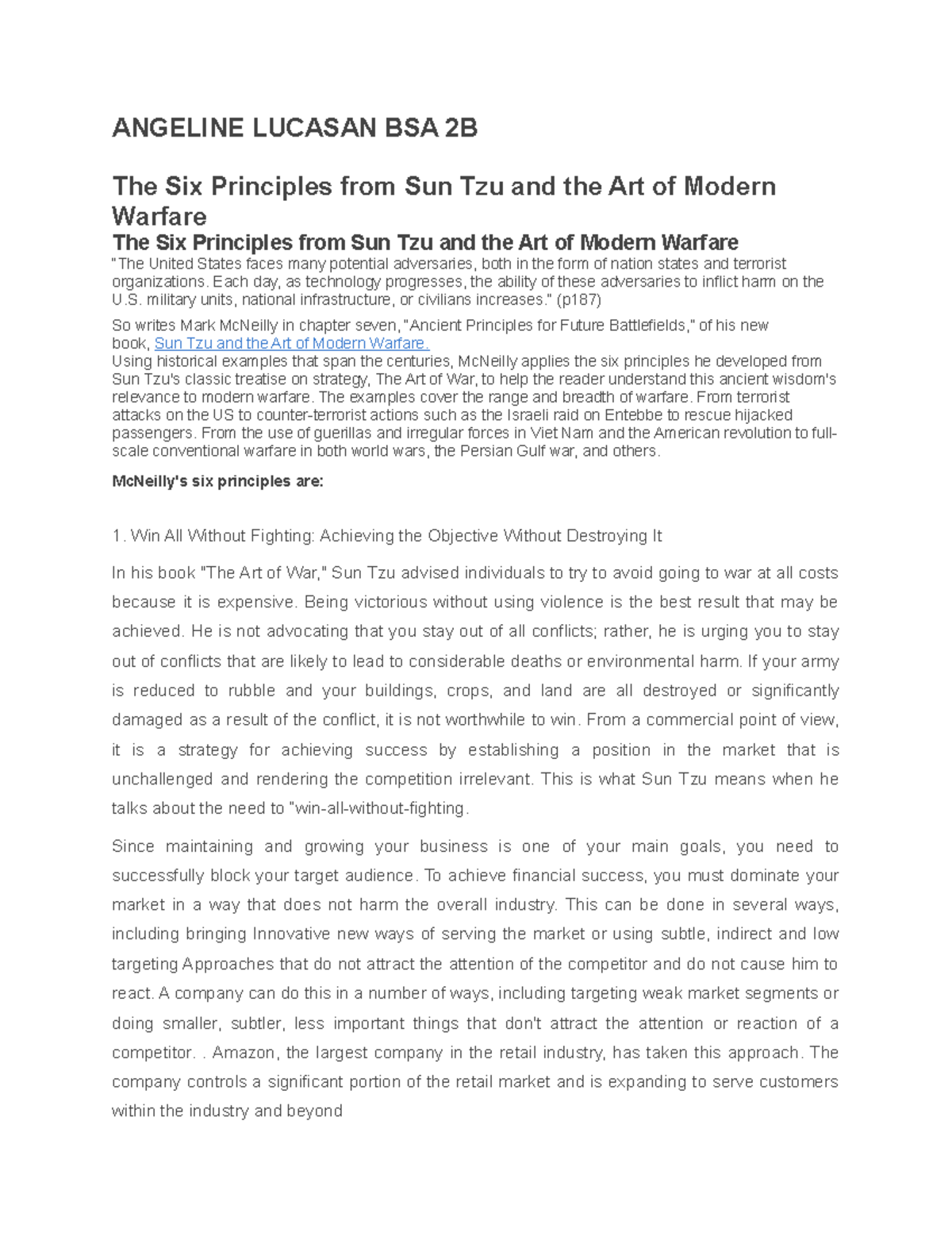 The Six Principles from the Art of War and Strategic Management ...