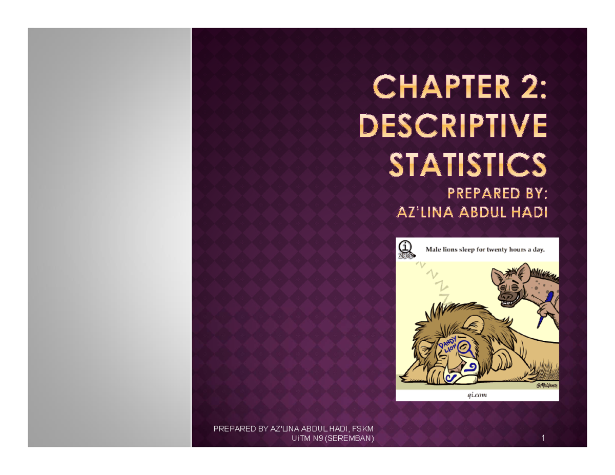 Descriptive Statistics Chapter Measure of Skewness - Ind ic a to r fo r ...