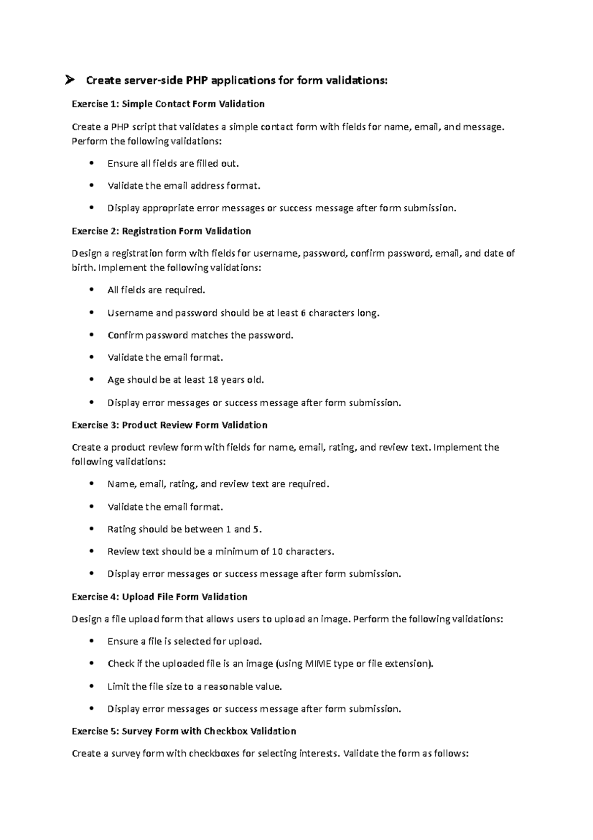 Form Validations You Are Okay Create Server Side Php Applications For Form Validations