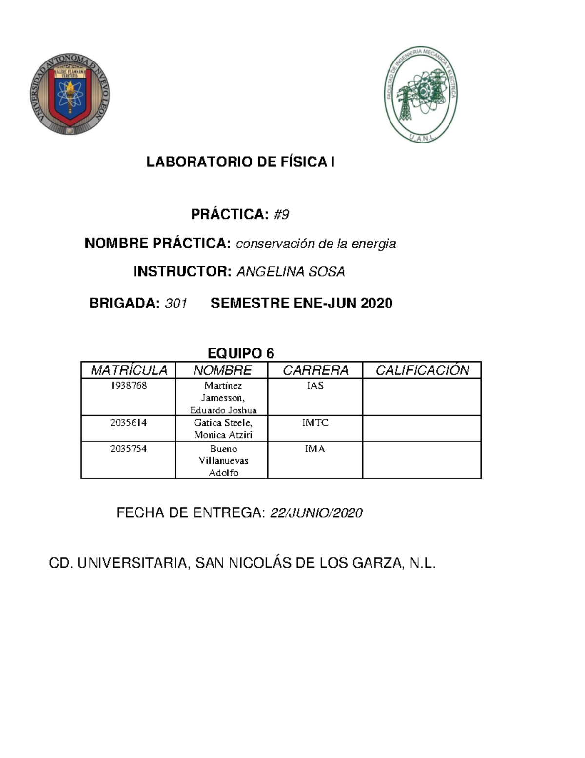 Equipo 6 Reporte 9 Fisica Warning Tt Undefined Function 32 Warning Tt Undefined Function