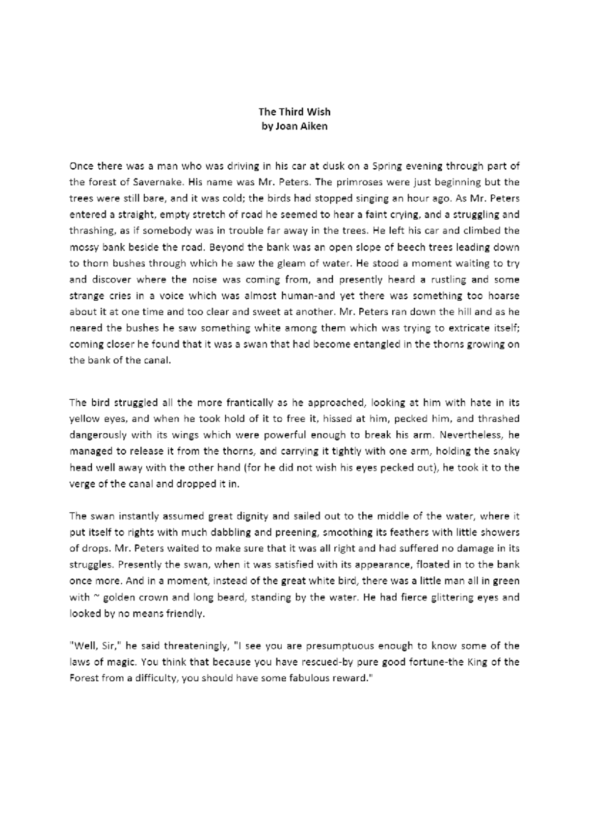 PRL 1 THE Third WISH - english critical writing - UiTM - Studocu