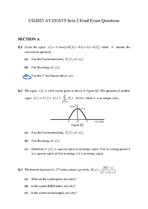 CG2023 Topic 1 Signals and Classification of Signals - ####### 1. Signals and Classification of ...
