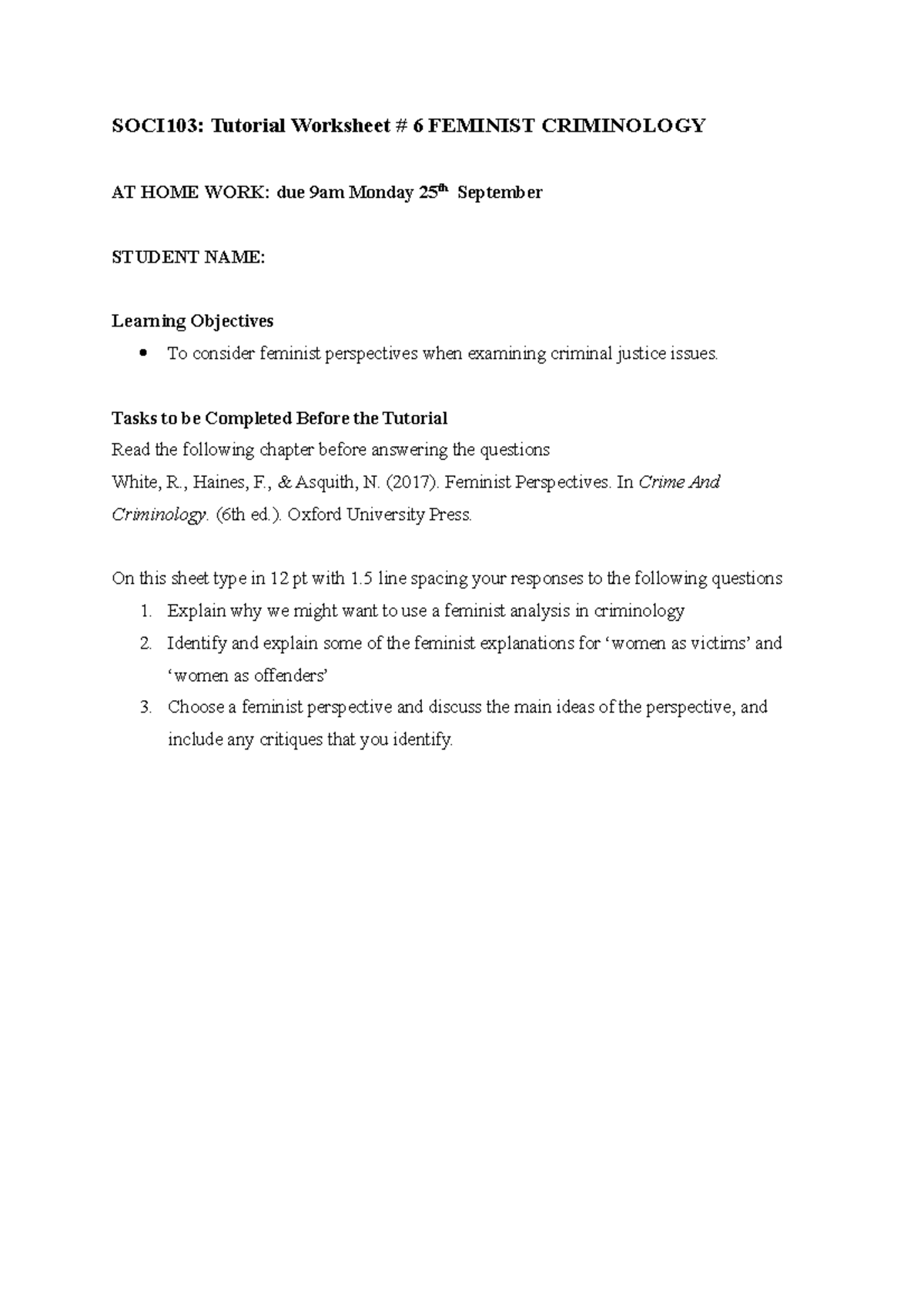 SOCI103 Tutorial Worksheet 6[62] - SOCI103: Tutorial Worksheet # 6 ...