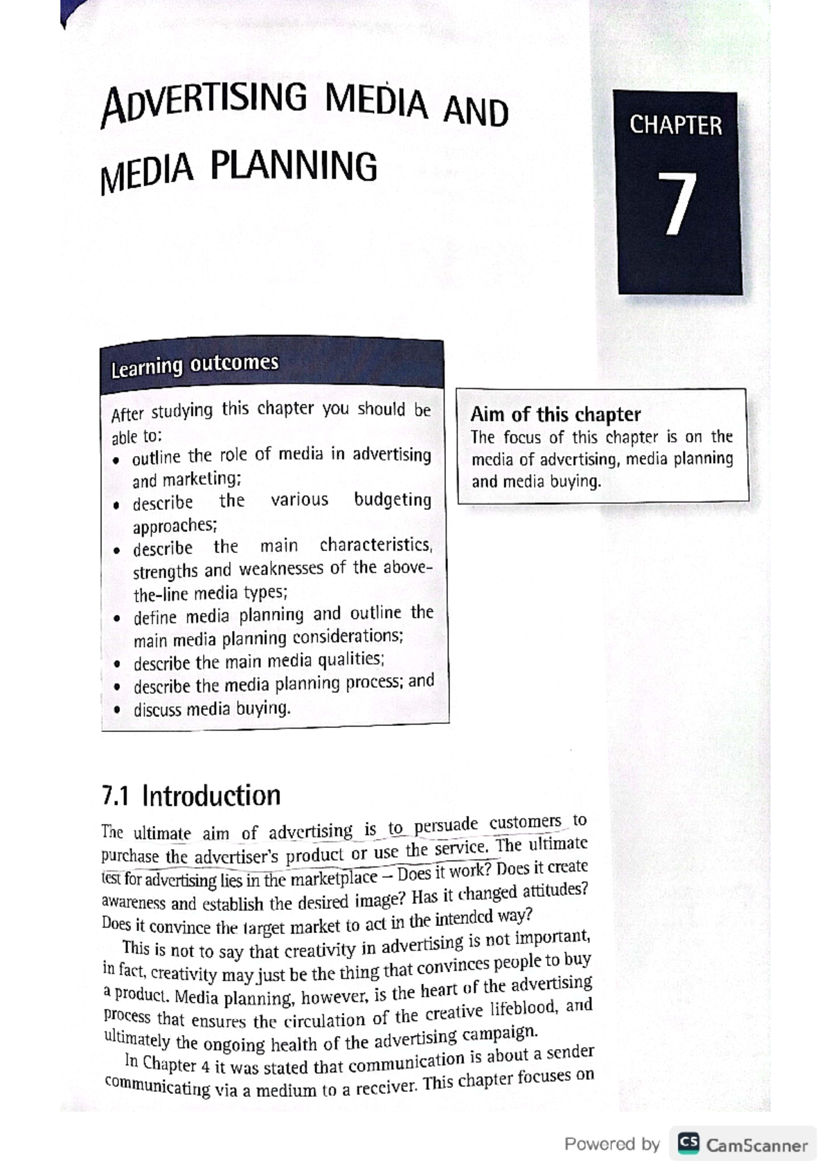 Advertising media and media planning - COMS325 - Studocu