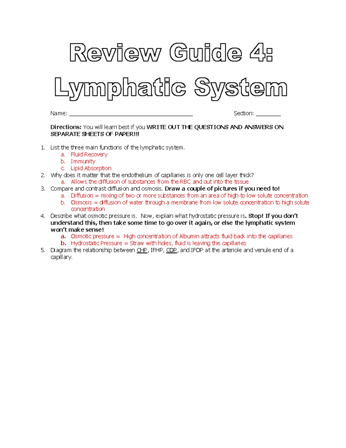 4 Lymphatic System Review Guidemw 2021 - Name ...