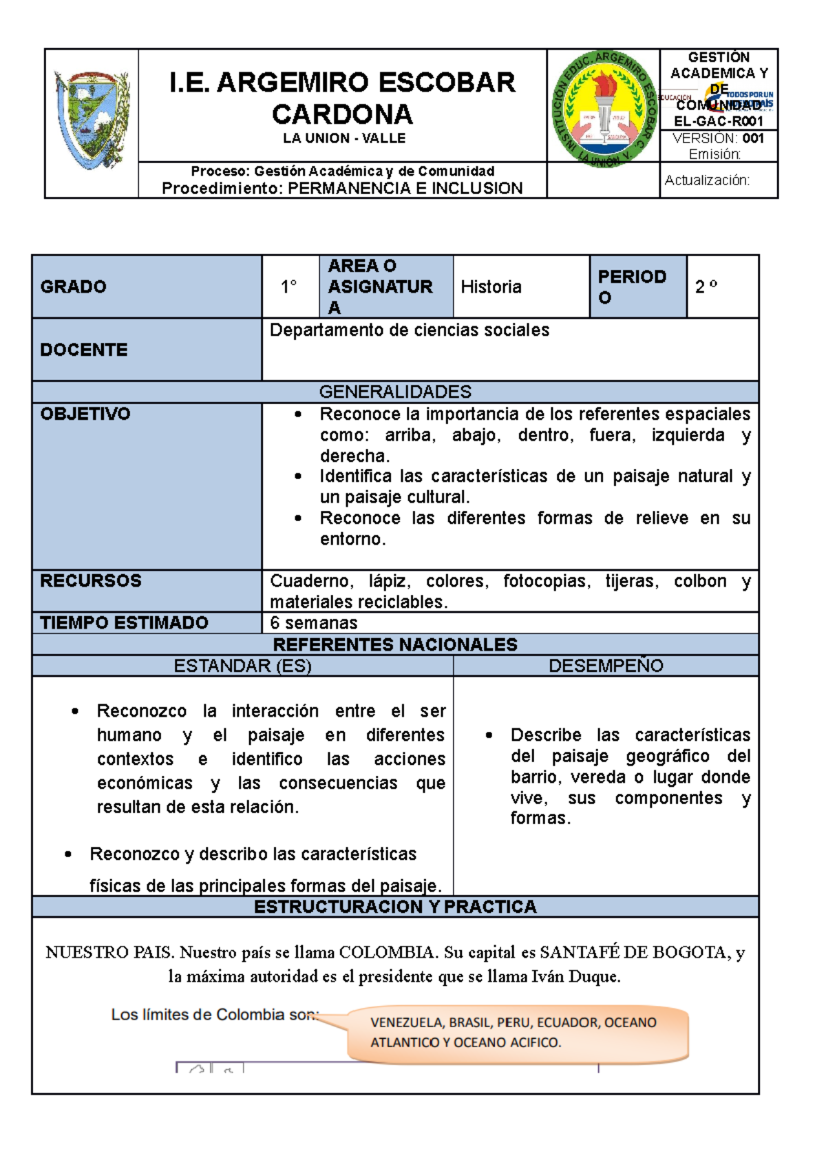 GUIA Ciencias Sociales Segundo Periodo - I. ARGEMIRO ESCOBAR CARDONA LA ...