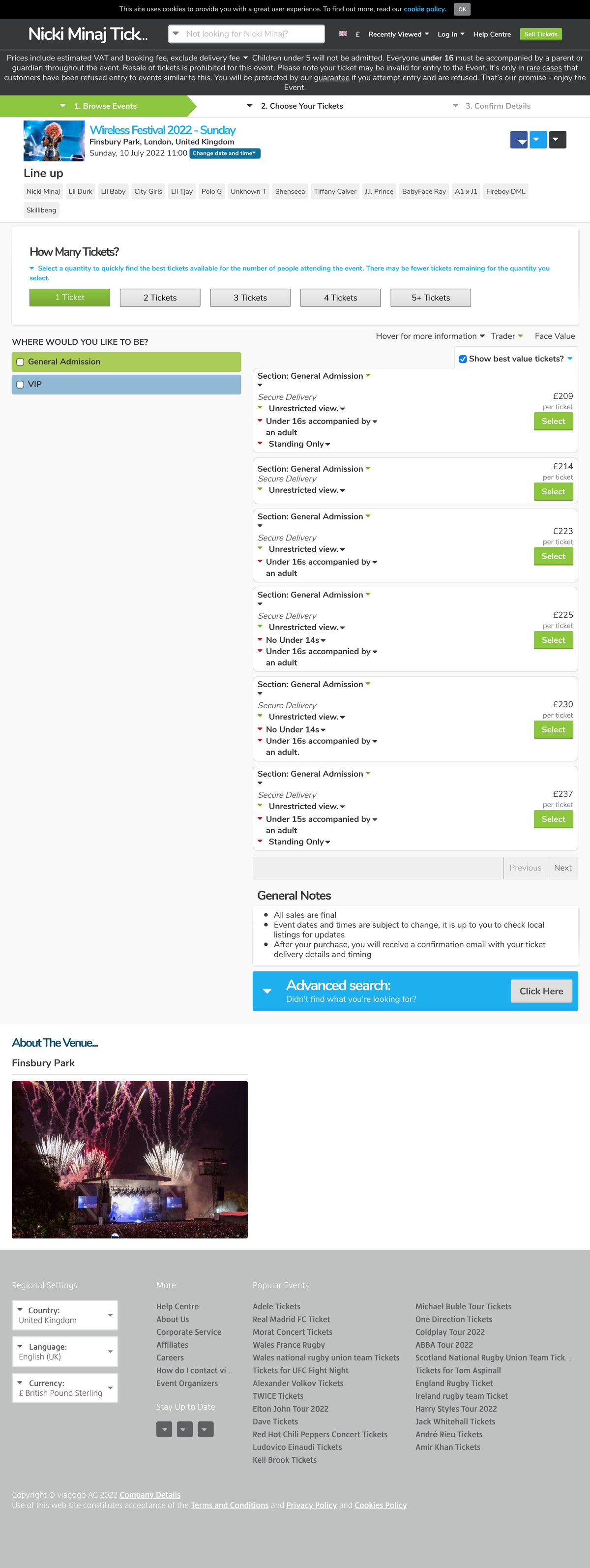 Wireless Festival 2022 - Sunday Finsbury Park London Tickets Sun 10 Jul ...