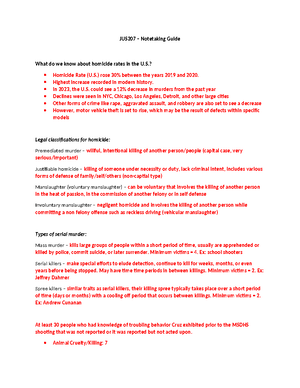 1-23 Notetaking Guide - Lecture notes - JUS207 – Notetaking Guide ...