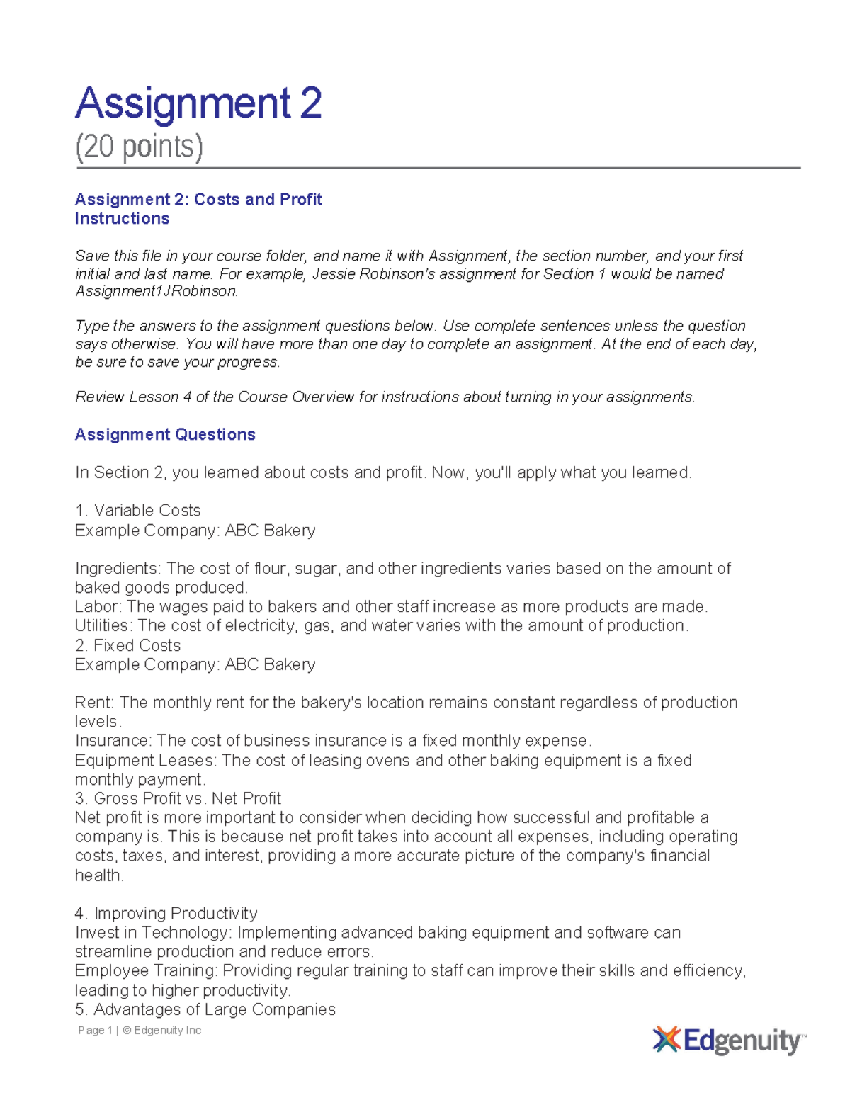 Assignment 2 - EL5732 - Page 1 | © Edgenuity Inc Assignment 2 (20 ...