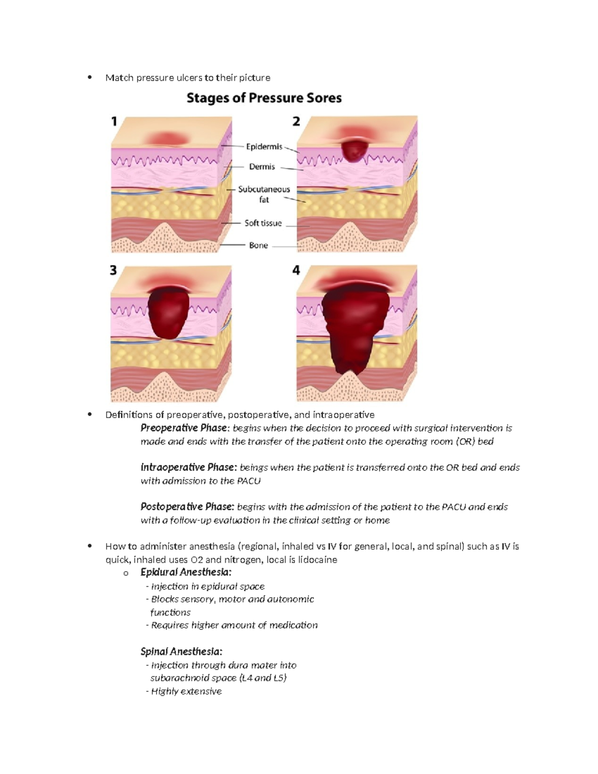 Acute Care exam 1 guide - Match pressure ulcers to their picture ...