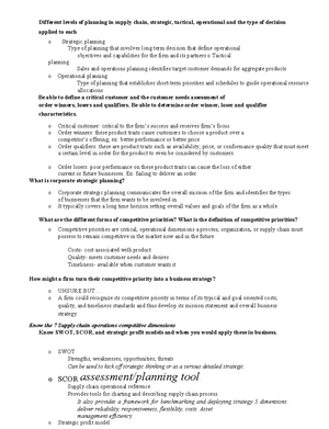 Chapter 1 CS - Cheat Sheet - IDENTIFY THE ELEMENTS OF OPERATIONS AND ...