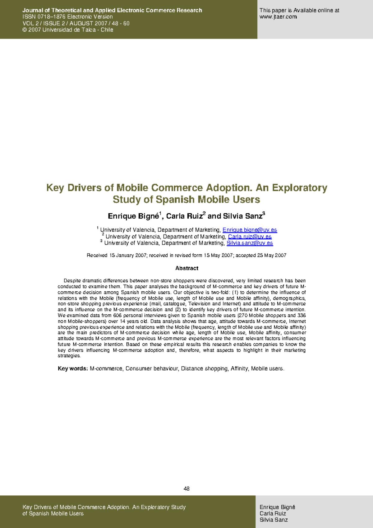 Jtaer-02-00013 - Description - Journal of Theoretical and Applied ...