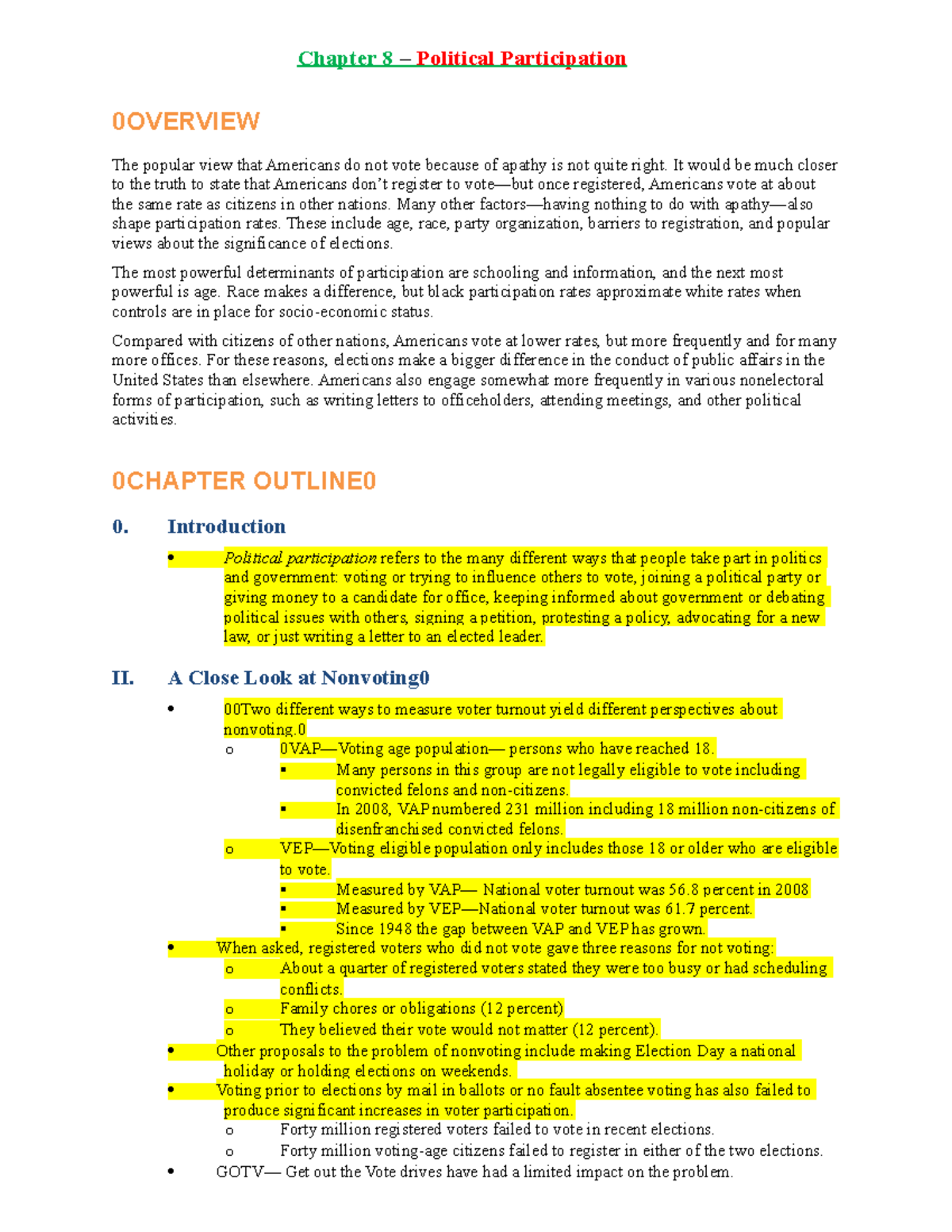 Ch08 Political Participation - Chapter 8 – Political Participation ...
