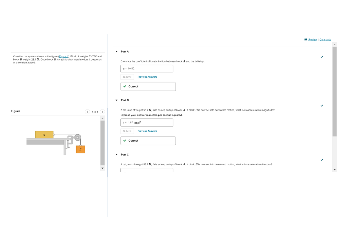 Mastering Physics Ch 05 HW - 5 - 1 of 1 Consider the system shown in ...