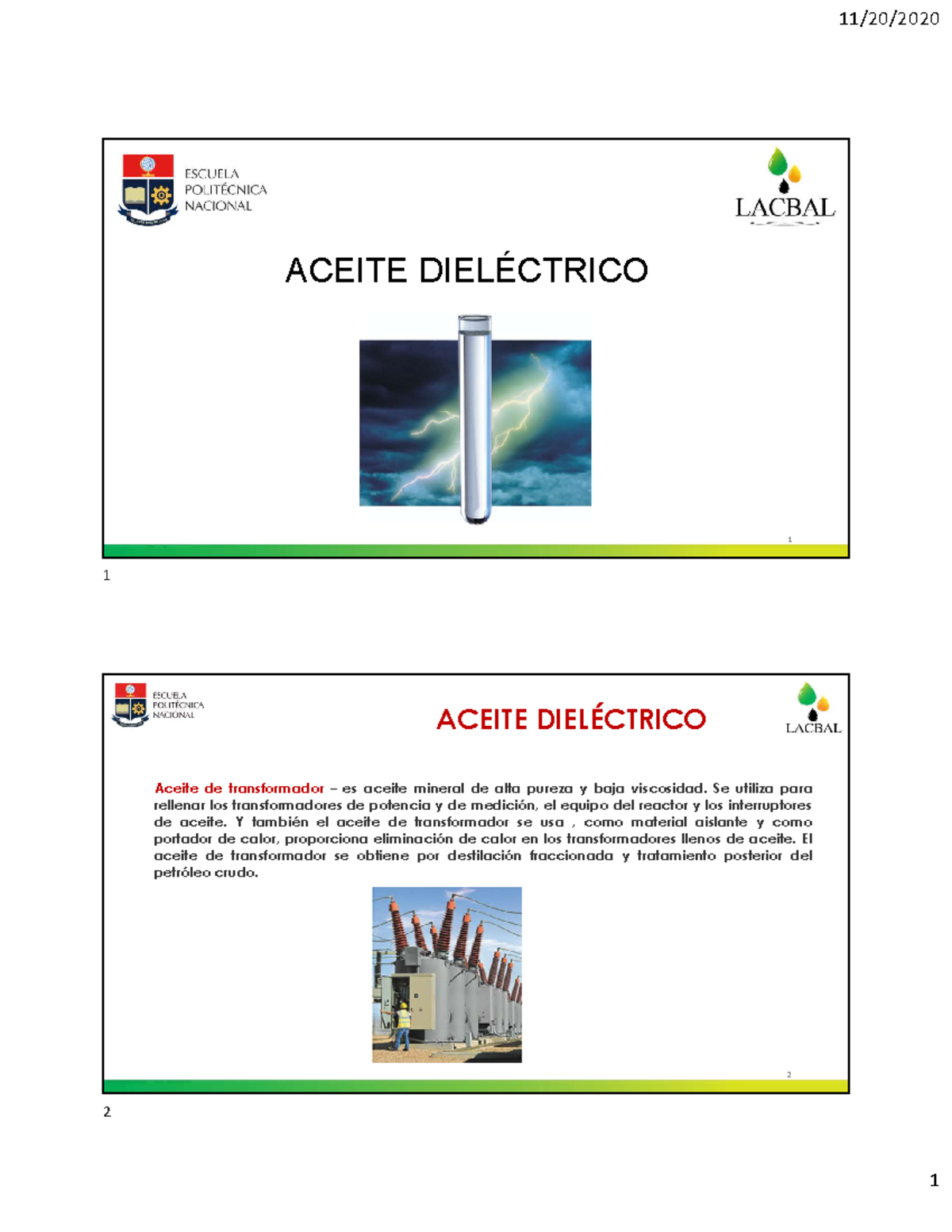 Aceite dielectrico - 123 - 1 ACEITE DIELÉCTRICO 2 Aceite de ...